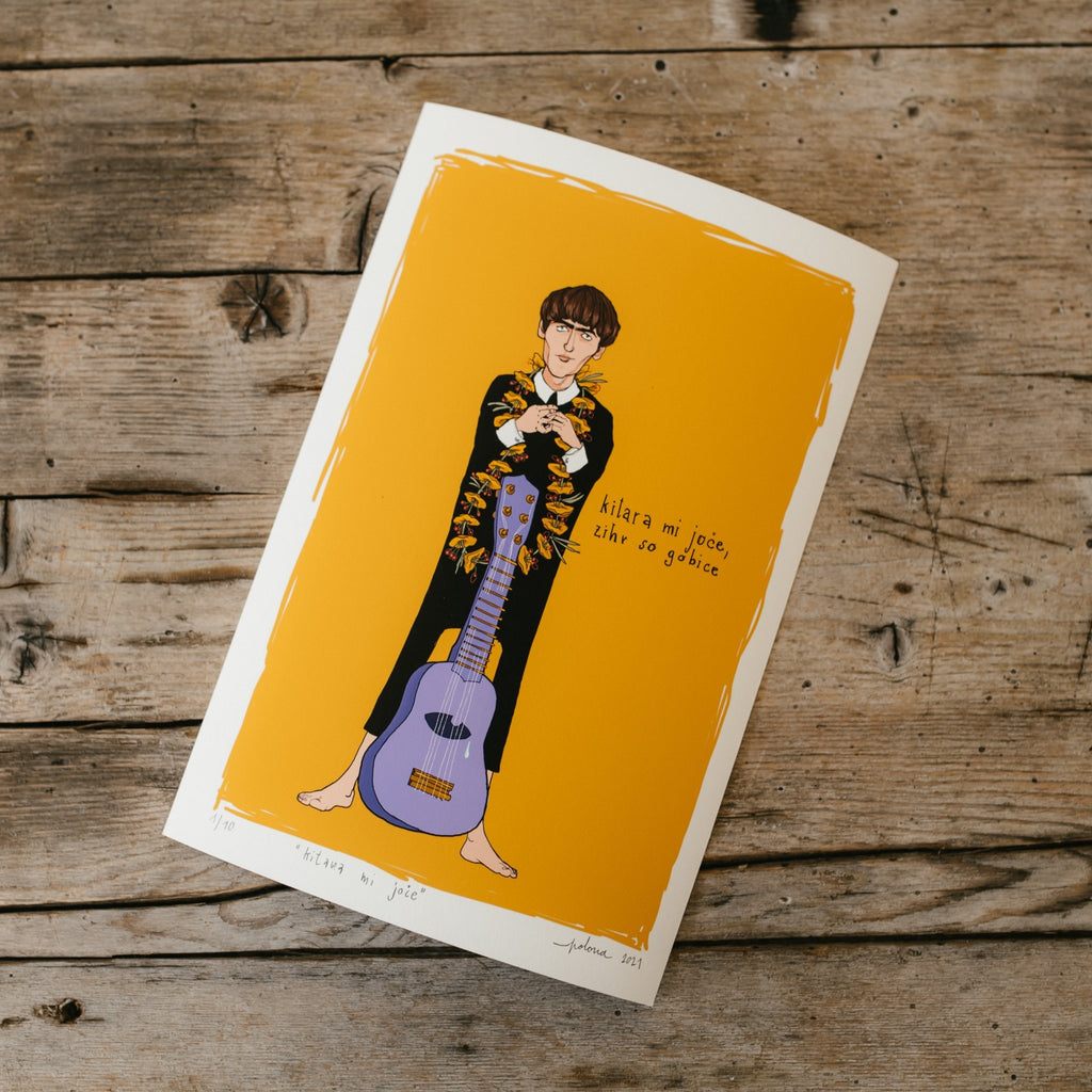 Kitara mi joče, zihr so gobice | PolonaPolona limited print